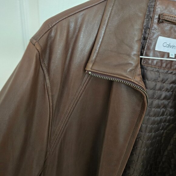 Calvin Klein | Jackets & Coats | Vintage Calvin Klein Leather Jacket ...